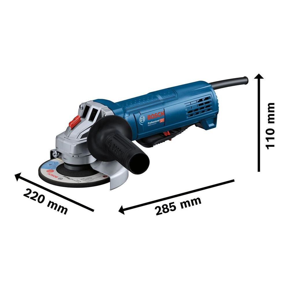 Bosch 220V 4.5 In. Professional Angle Grinder 115mm 900W, Deadman Switch