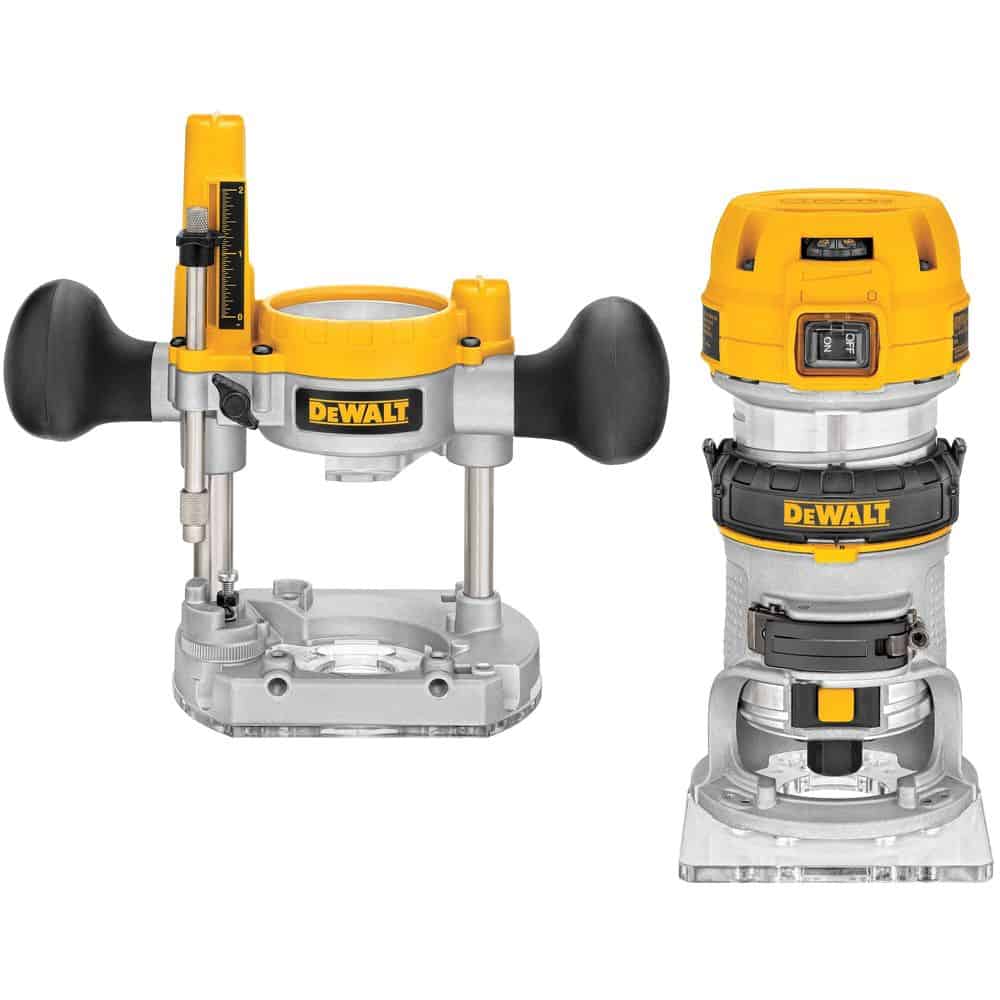 Dewalt 18V 1/4 In. Cordless Router Kit with Plunge/Fixed Base (6-8mm ...
