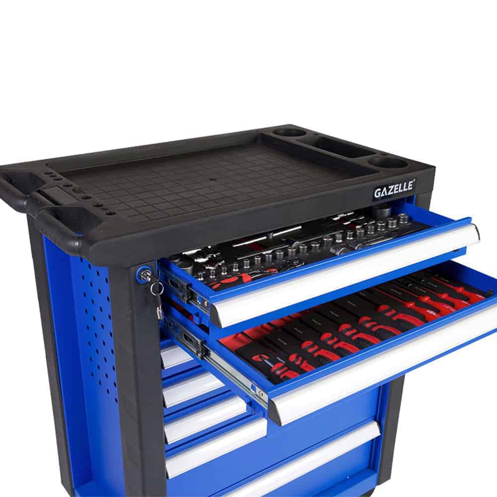 Gazelle 27 Inch 7-Drawer Rolling Tool Cabinet With 181 Tools