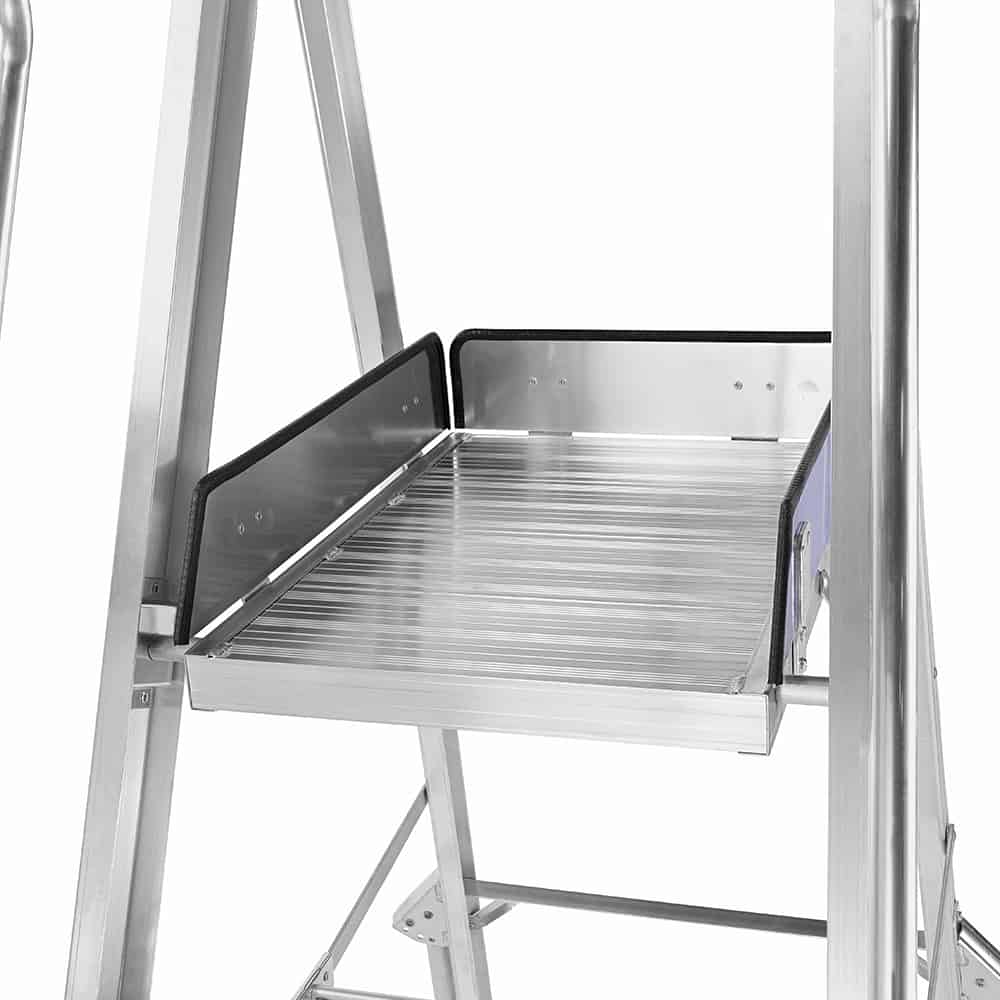 Gazelle 8 ft Aluminium Platform Ladder (2.3m), 11 ft Working Height ...