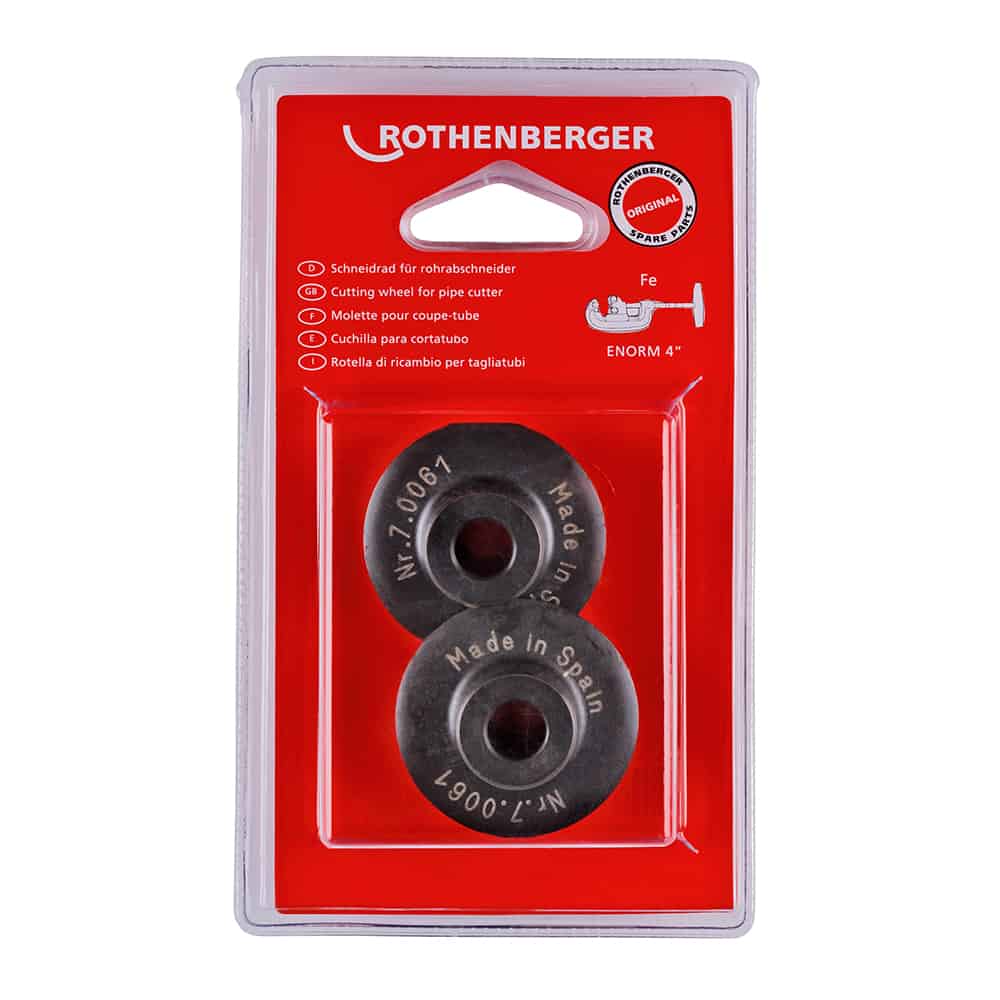 Rothenberger Pipe Cutting Wheel Blade for ENORM 4", 2-Pieces